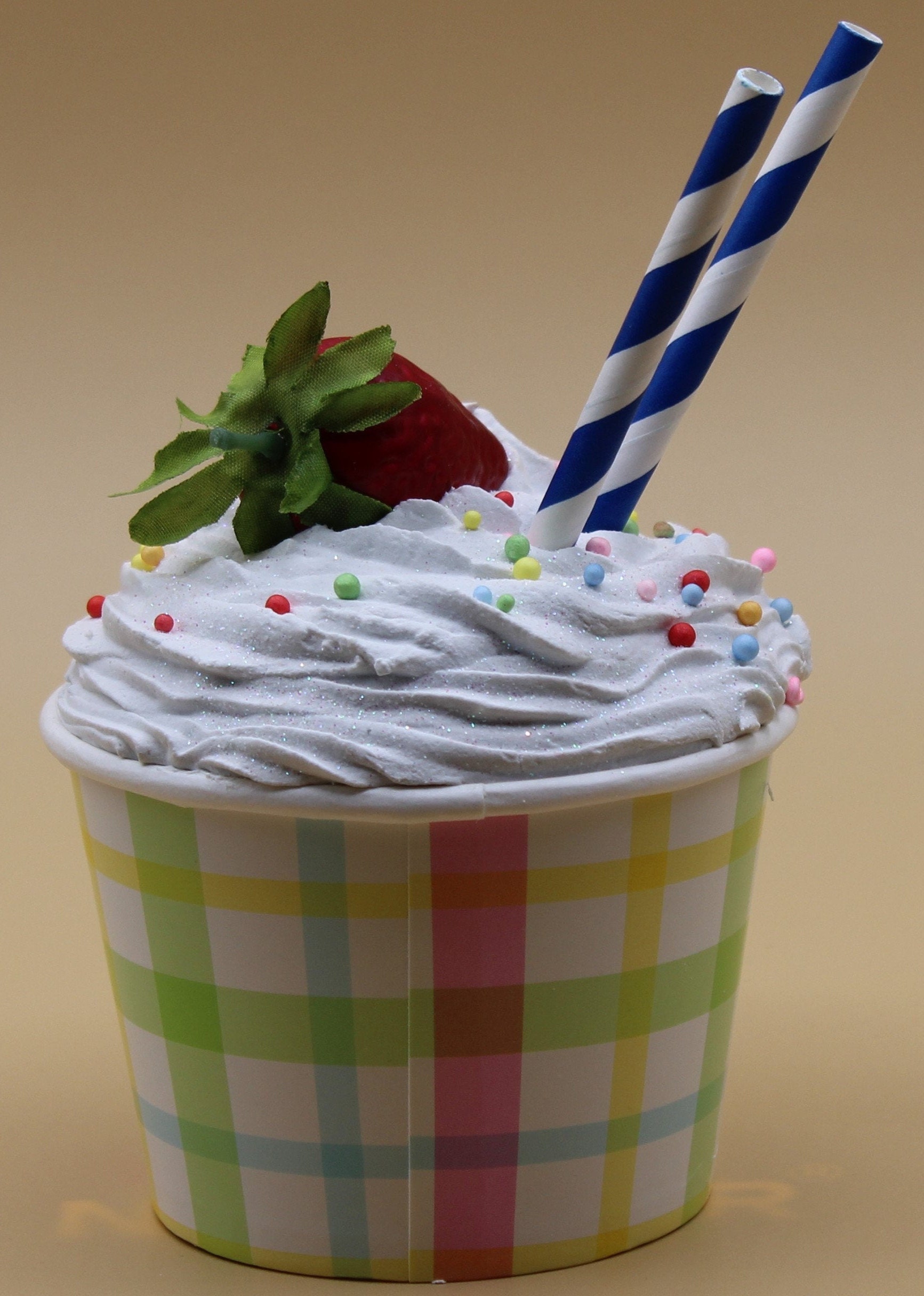 Fake Ice Cream Sundae Fake Sundae Prop Fake Ice Cream In A Etsy
