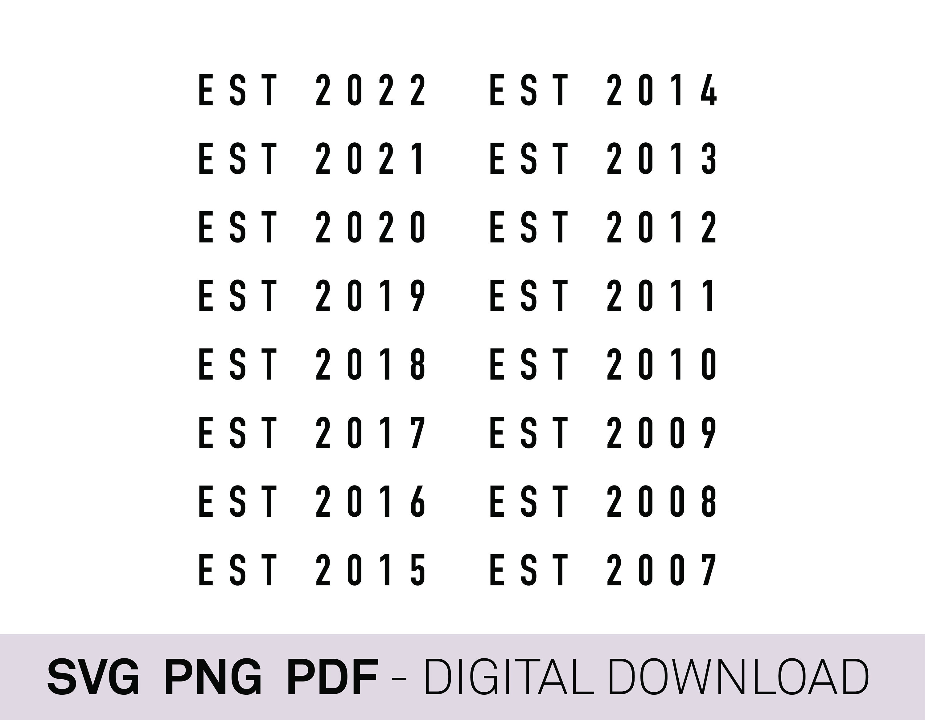 Mother EST Svg Png Pdf Digital Print. Gift for Mom T-shirt, Gift for ...