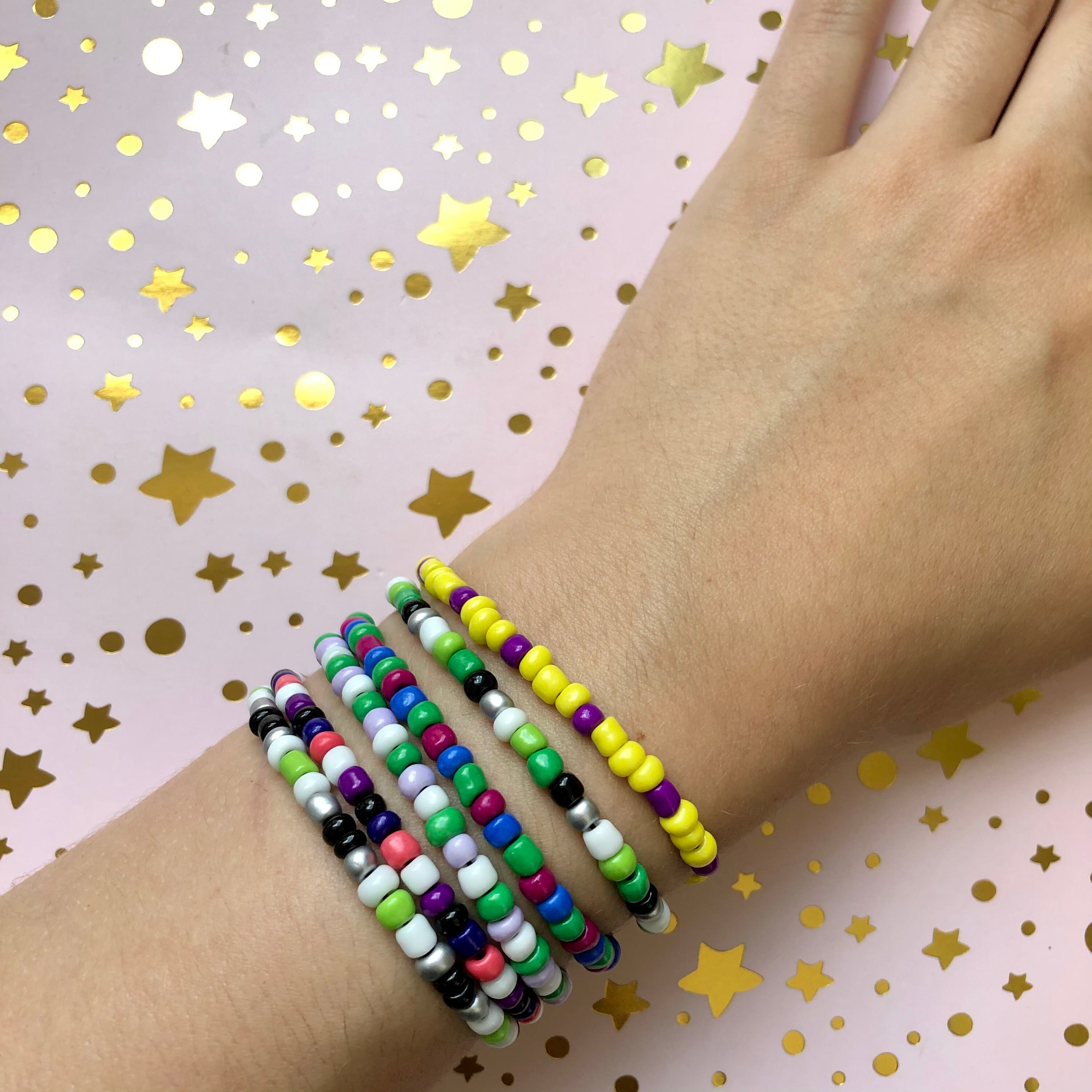 Custom Lgbtqia Pride Flag Beaded Bracelets Gay Pride Beaded Etsy