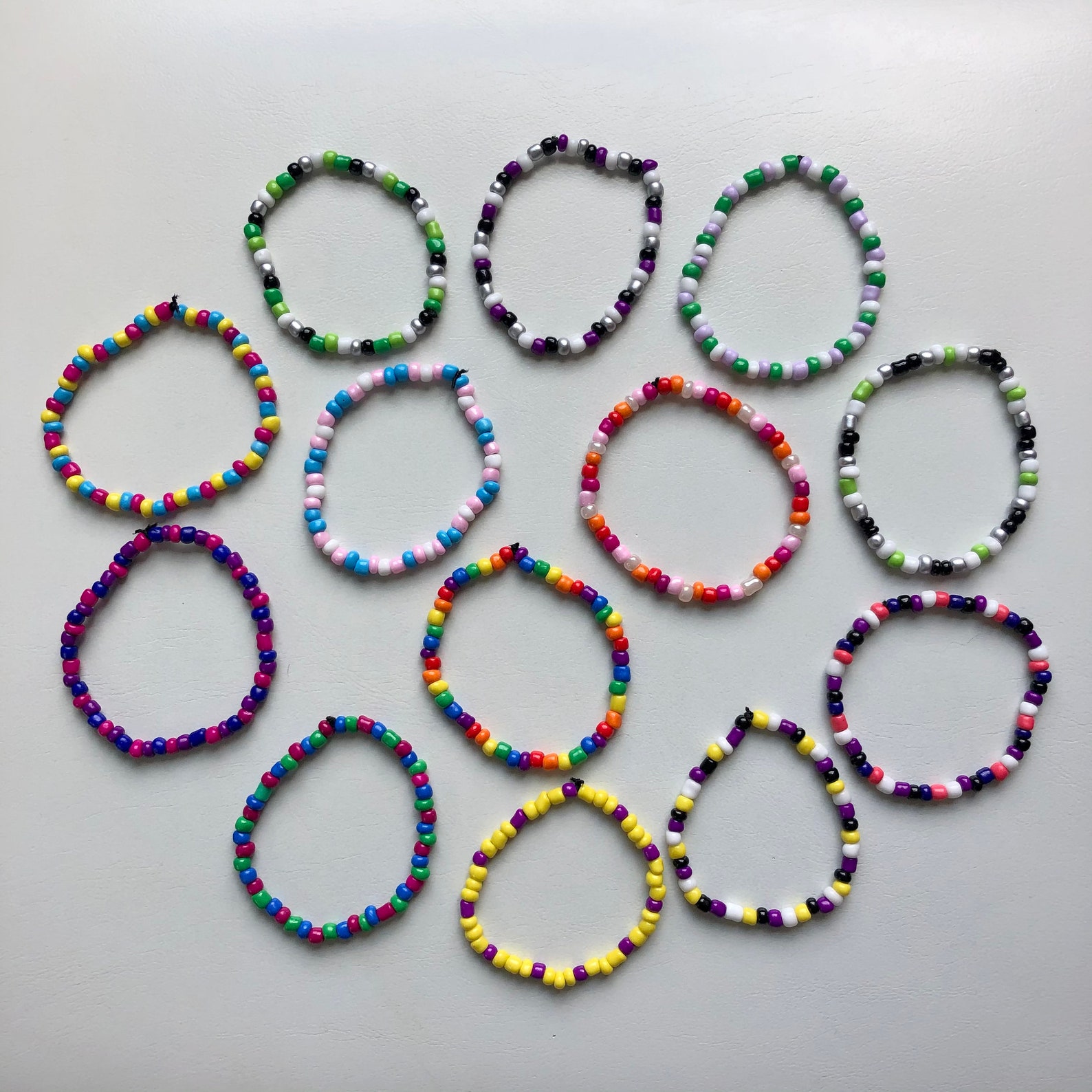 Custom Lgbtqia Pride Flag Beaded Bracelets Gay Pride Beaded Etsy