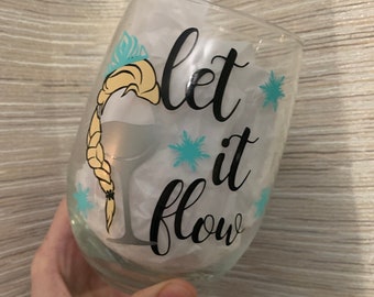 Frozen Elsa Glass - Etsy