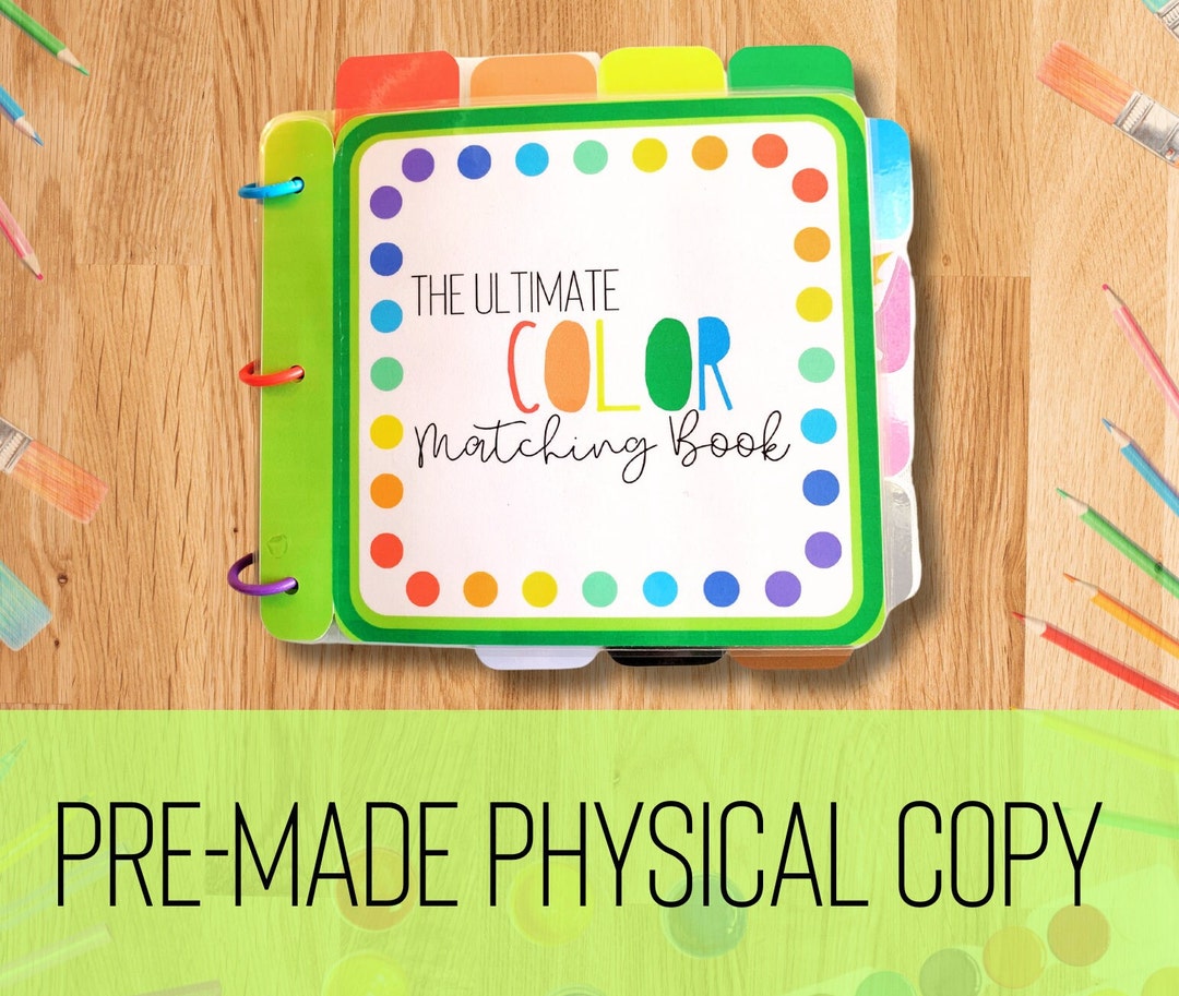 Busy Book, Color Matching Busy Book, Toddler Busy Book, Preschool ...