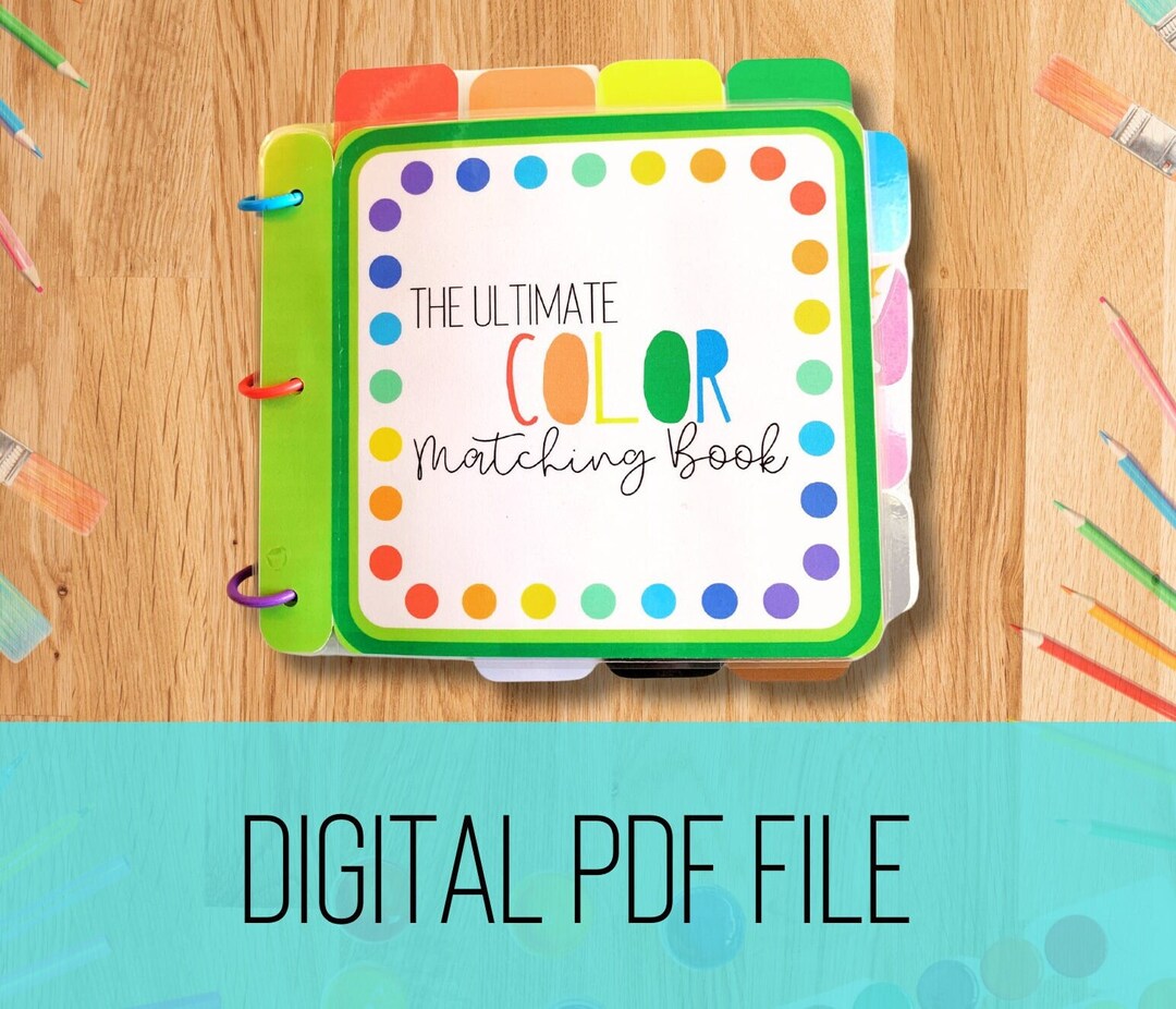 Color Matching Busy Book, Toddler Busy Book, Preschool Learning ...