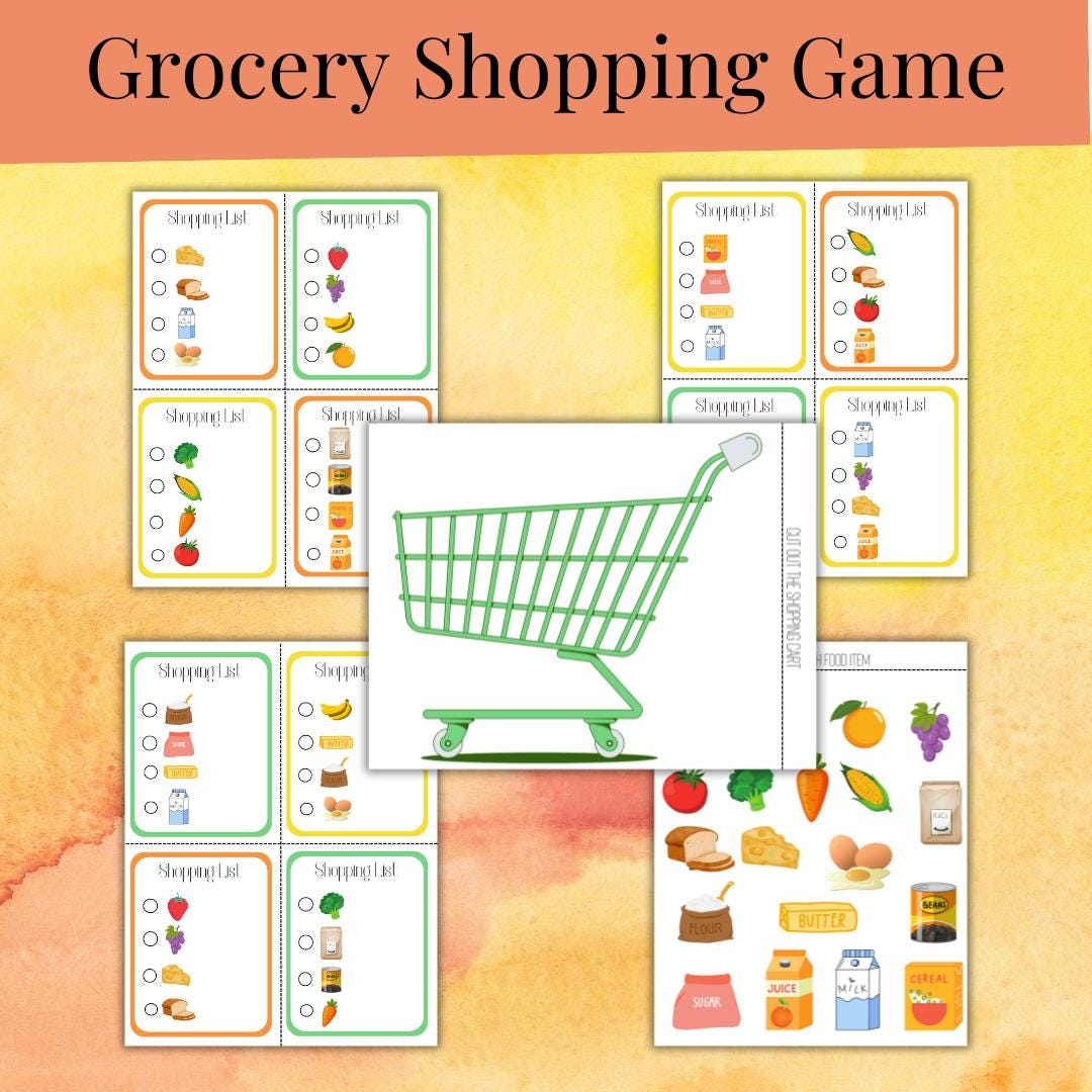 Grocery Shopping Sorting Game - Etsy