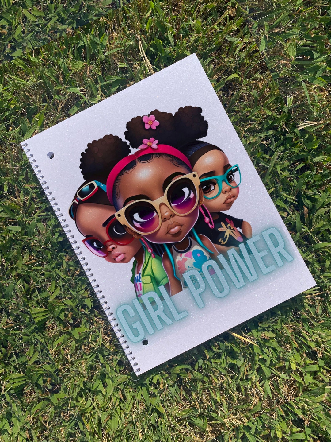 Girl Power Spiral Notebook, Custom Notebook, Black Kids Notebook - Etsy