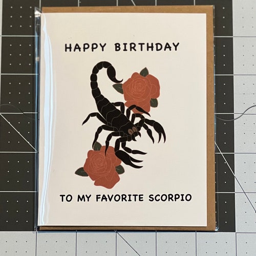 Happy Birthday to My Favorite Scorpio Scorpio Zodiac - Etsy