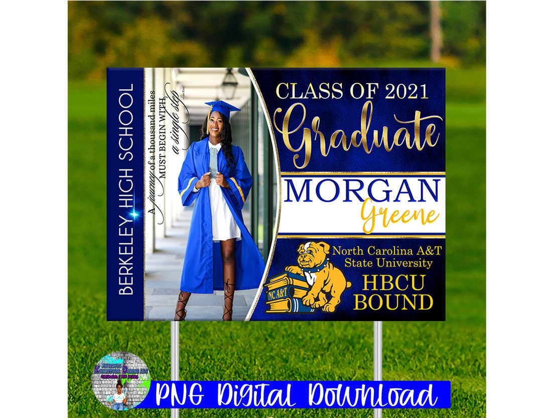Graduation Yard Sign PNG | Senior High School or College | Non-editable ...