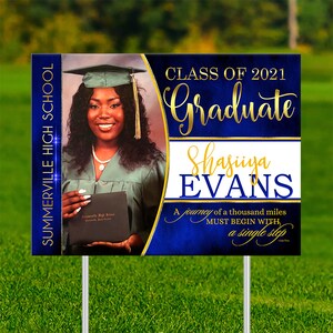 Custom Graduation Yard Sign PNG | Senior 2026 Yard Sign | High School ...