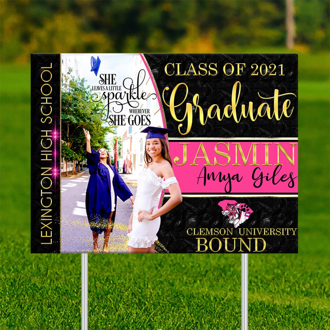 Custom Graduation Yard Sign PNG | Senior 2026 Yard Sign | High School ...