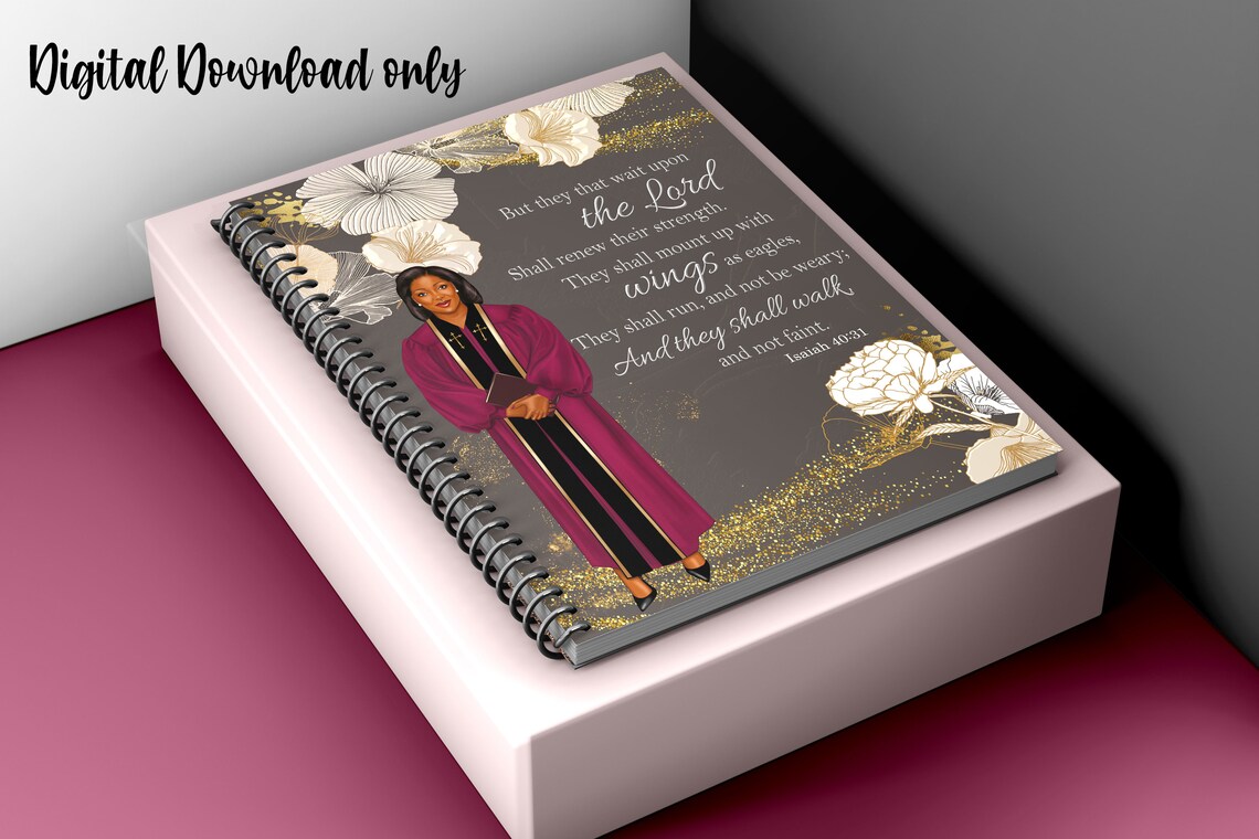 Spiritual Journal Notebook, Journal, Binder Cover PNG, Digital Download ...