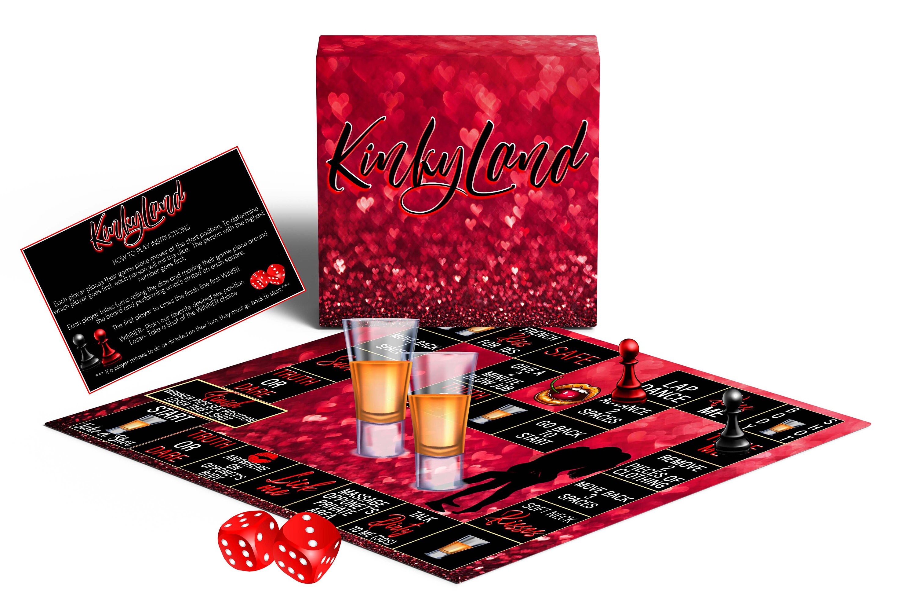 Kinkyland Adult Board Game Foreplay Game Valentines Day Etsy