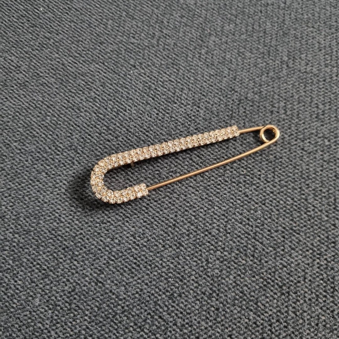 Safety Pin Attached Train in Gold or Silver Metal With White - Etsy