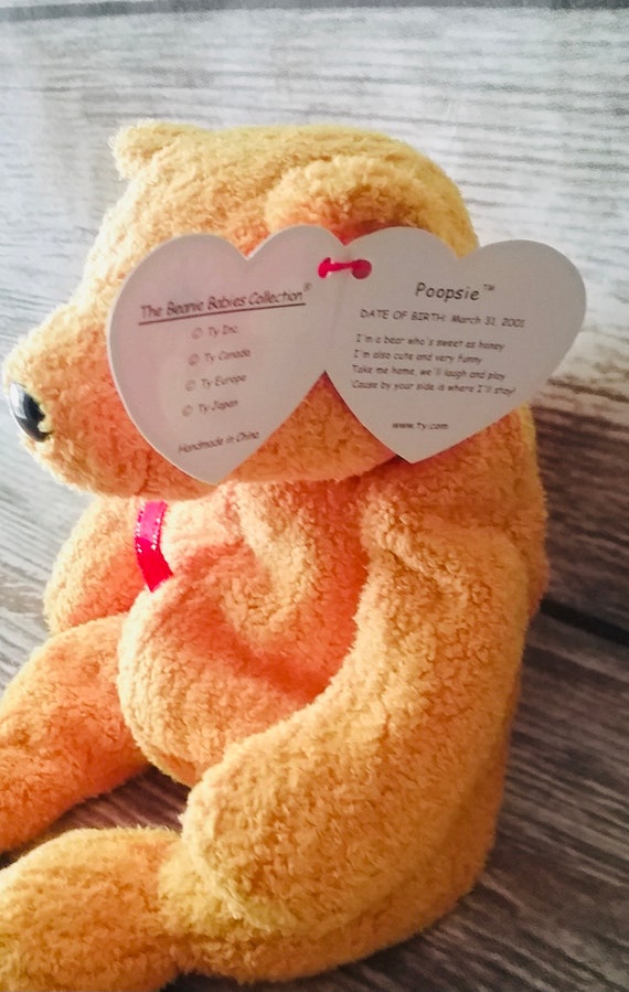 Poopsie Bear Ty Beanie Baby Original Beanie Babies Collection Retired Etsy UK
