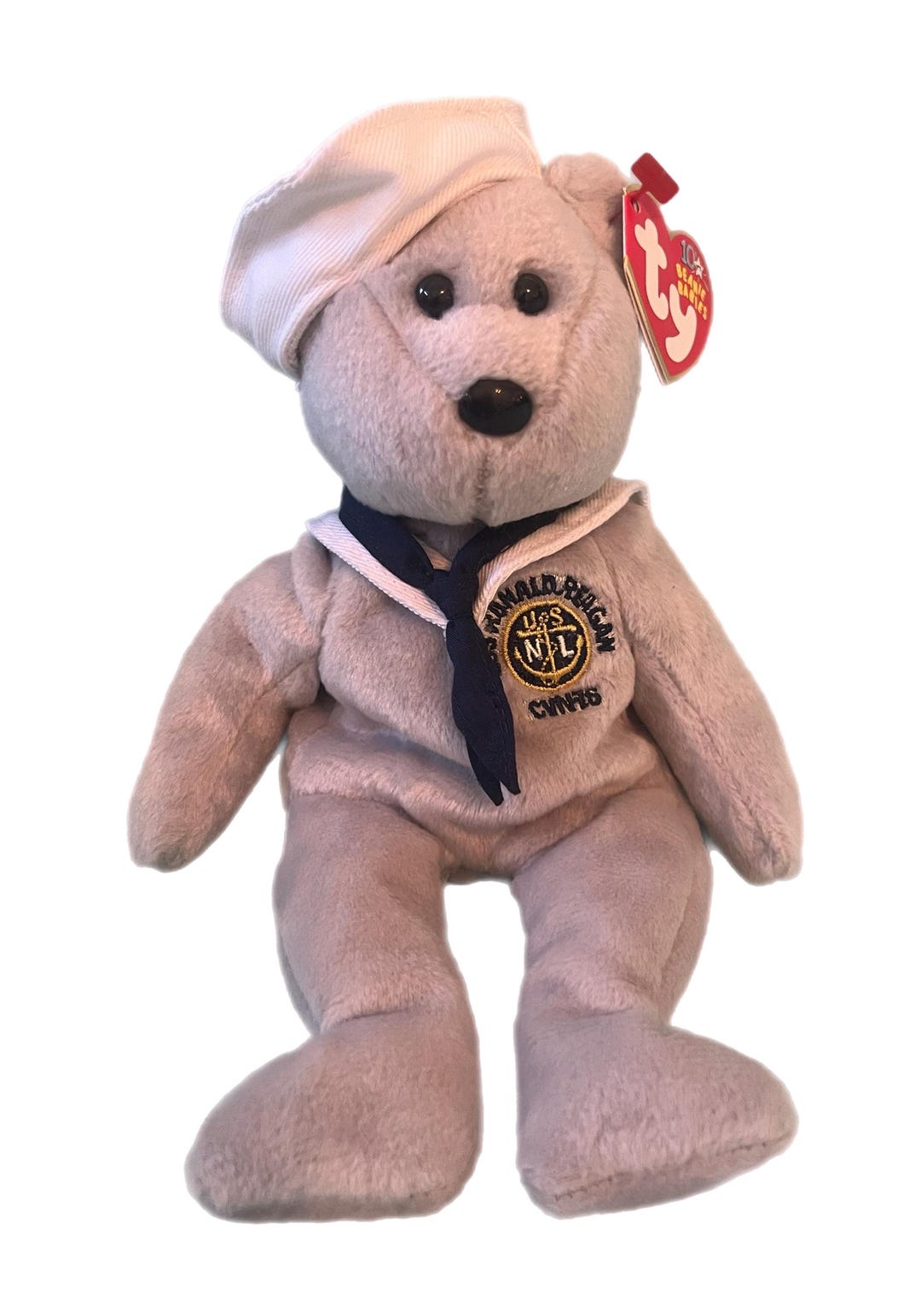 Ronnie the Navy Sailor Bear – Ty Beanie Baby – USS Ronald Reagan CVN-76 ...