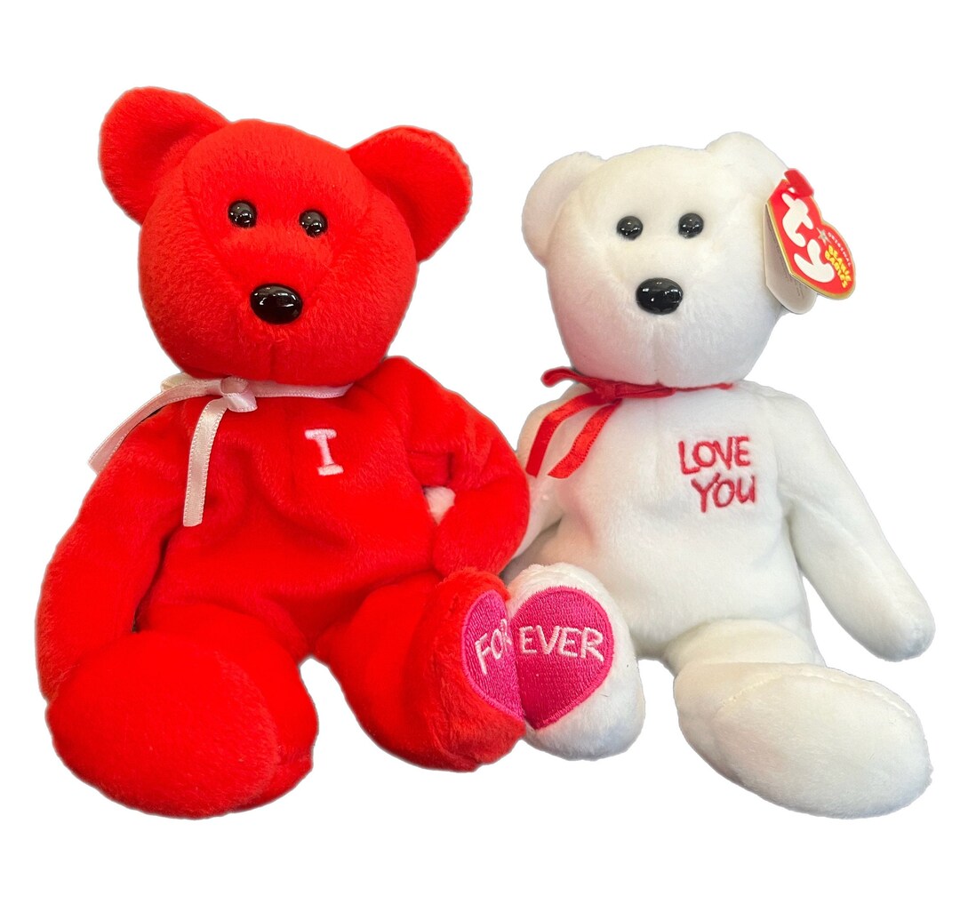 TY I HEART U Beanie Bears, Original Beanie Babies Collection, Retired ...