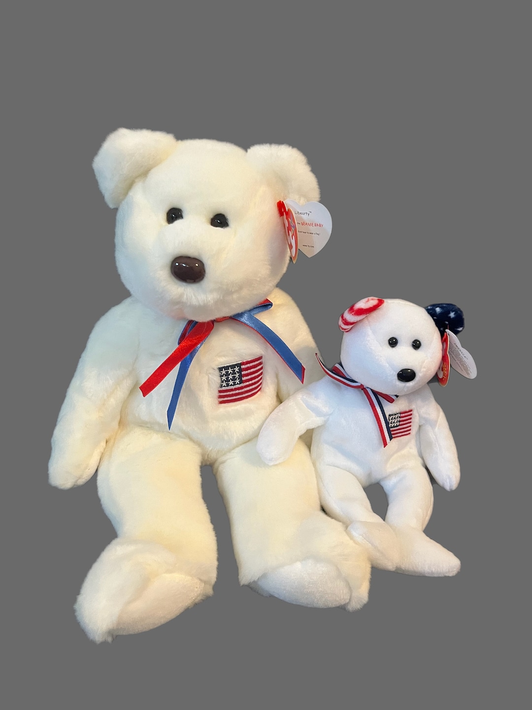 Beanie Buddy Libearty & America Beanie Baby, Ty Original Beanie Buddies ...