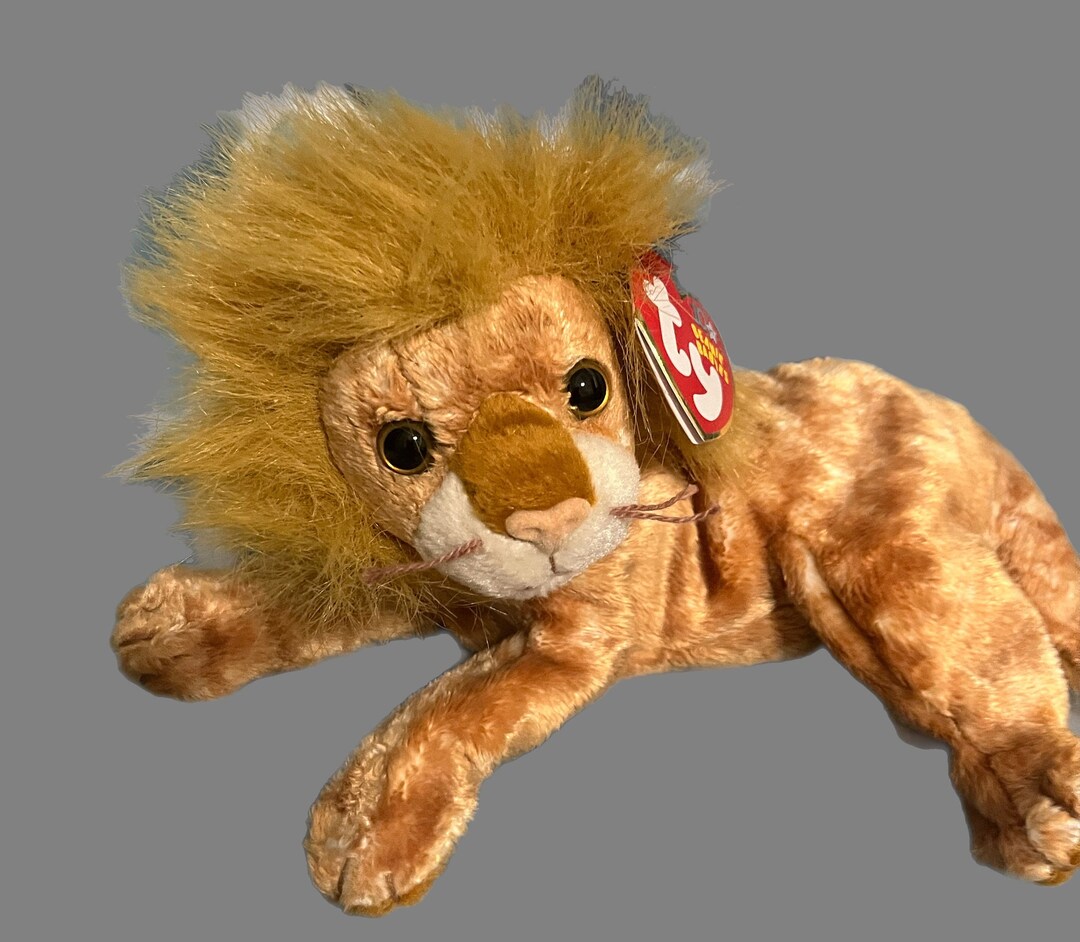 TY ORION LION, Original Beanie Babies Collection, Stuffed Animal Toys ...