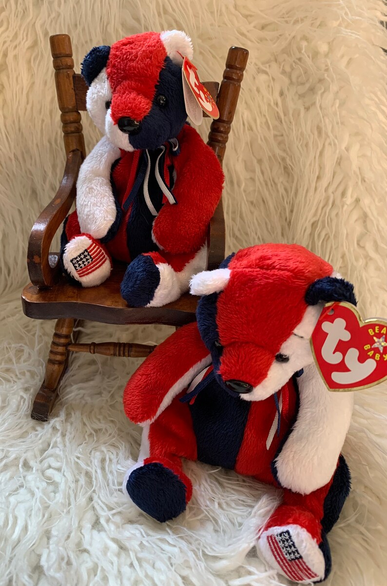 Ty Beanie Babies Bear Patriot July 4th Bear Original Beanie | Etsy