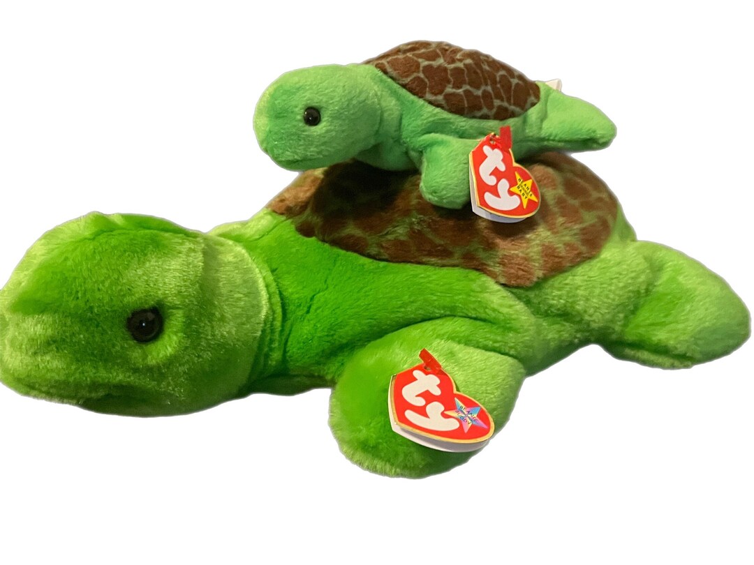 TY SPEEDY TURTLE Duo, Original Beanie Babies Collection, Stuffed ...