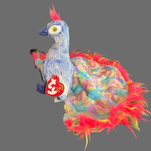 TY FLASHY PEACOCK, Original Beanie Babies Collection, Stuffed ...