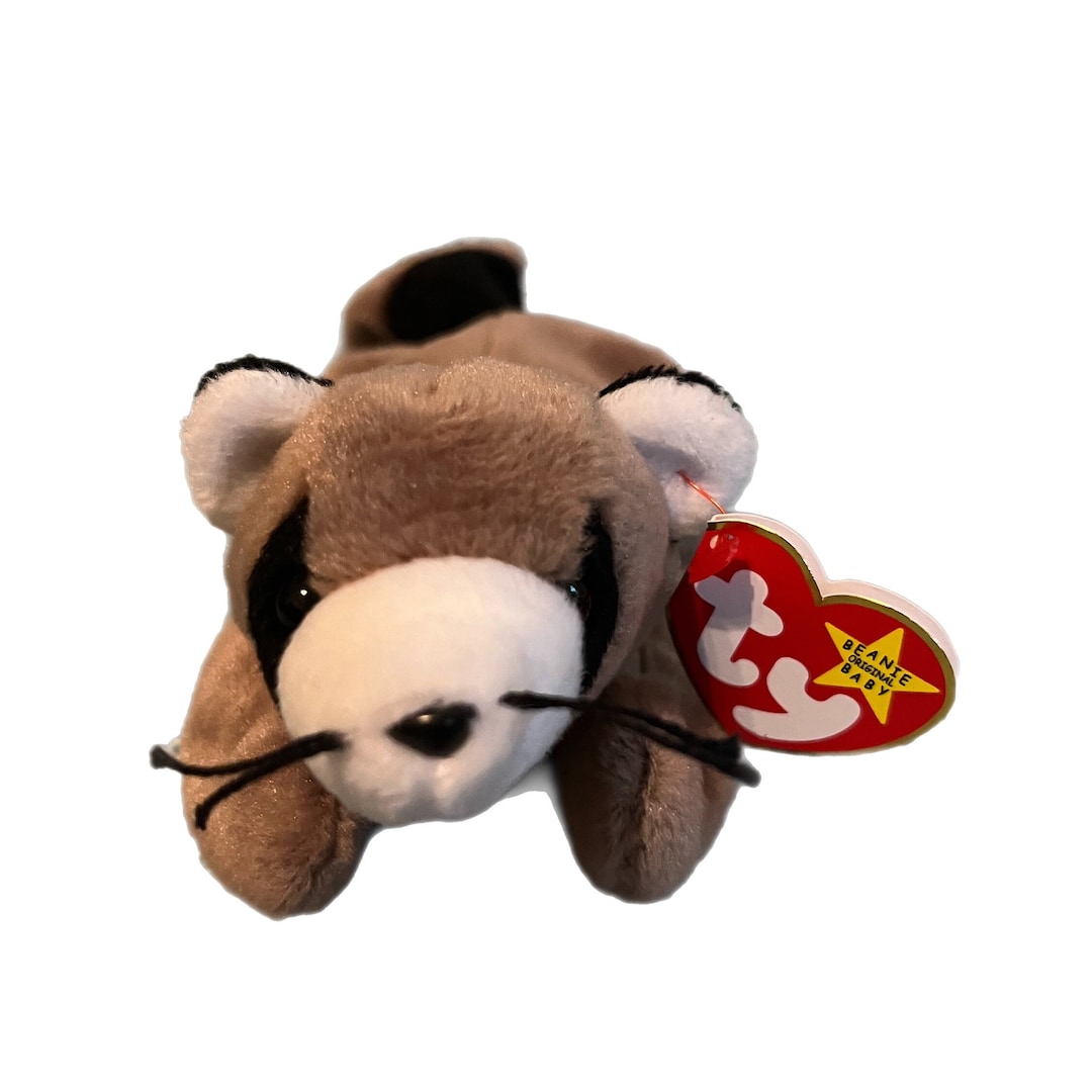 TY Ringo Raccoon, Original Beanie Babies Collection, Rare, Stuffed ...