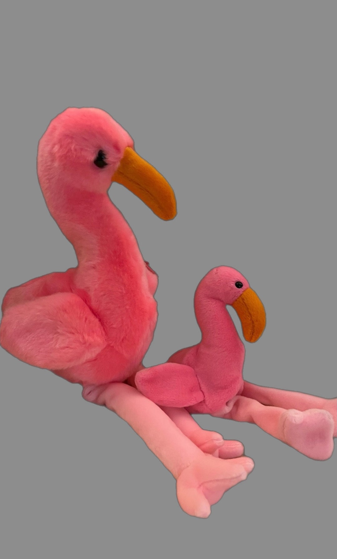 TY PINKY FLAMINGO Duo, Original Beanie Babies Collection, Stuffed Plush ...