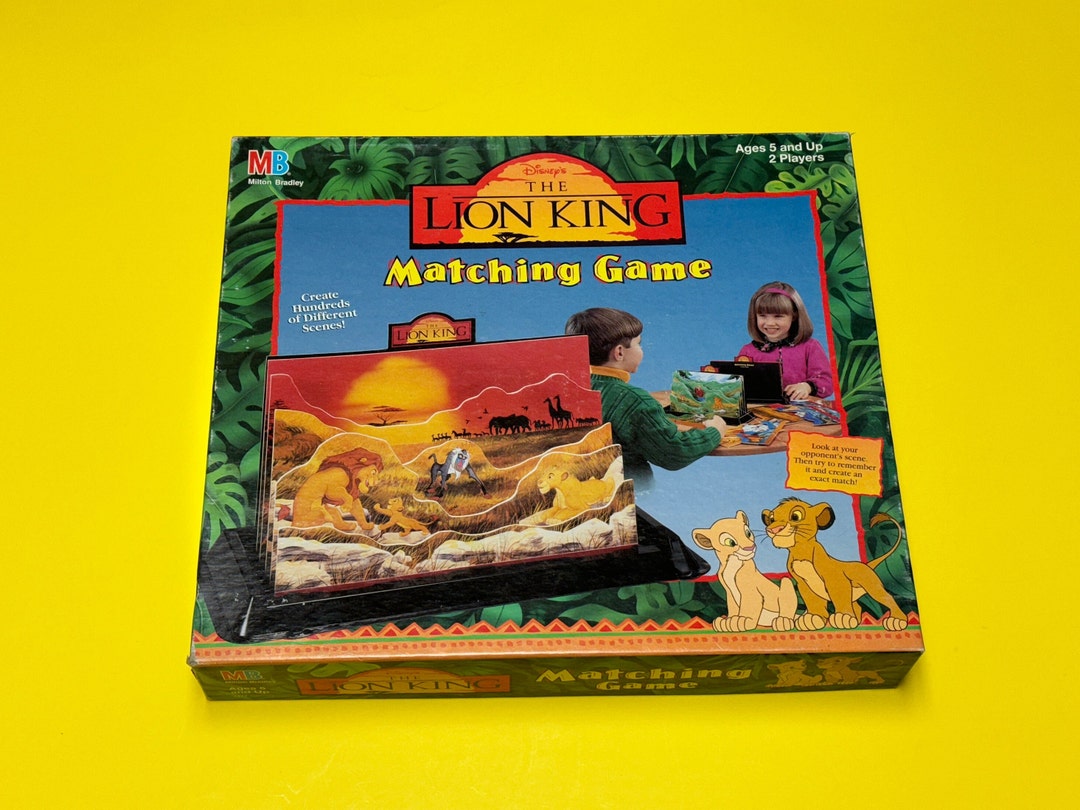 1994 Disney's the Lion King Matching Game - MB Milton Bradley 4427 ...