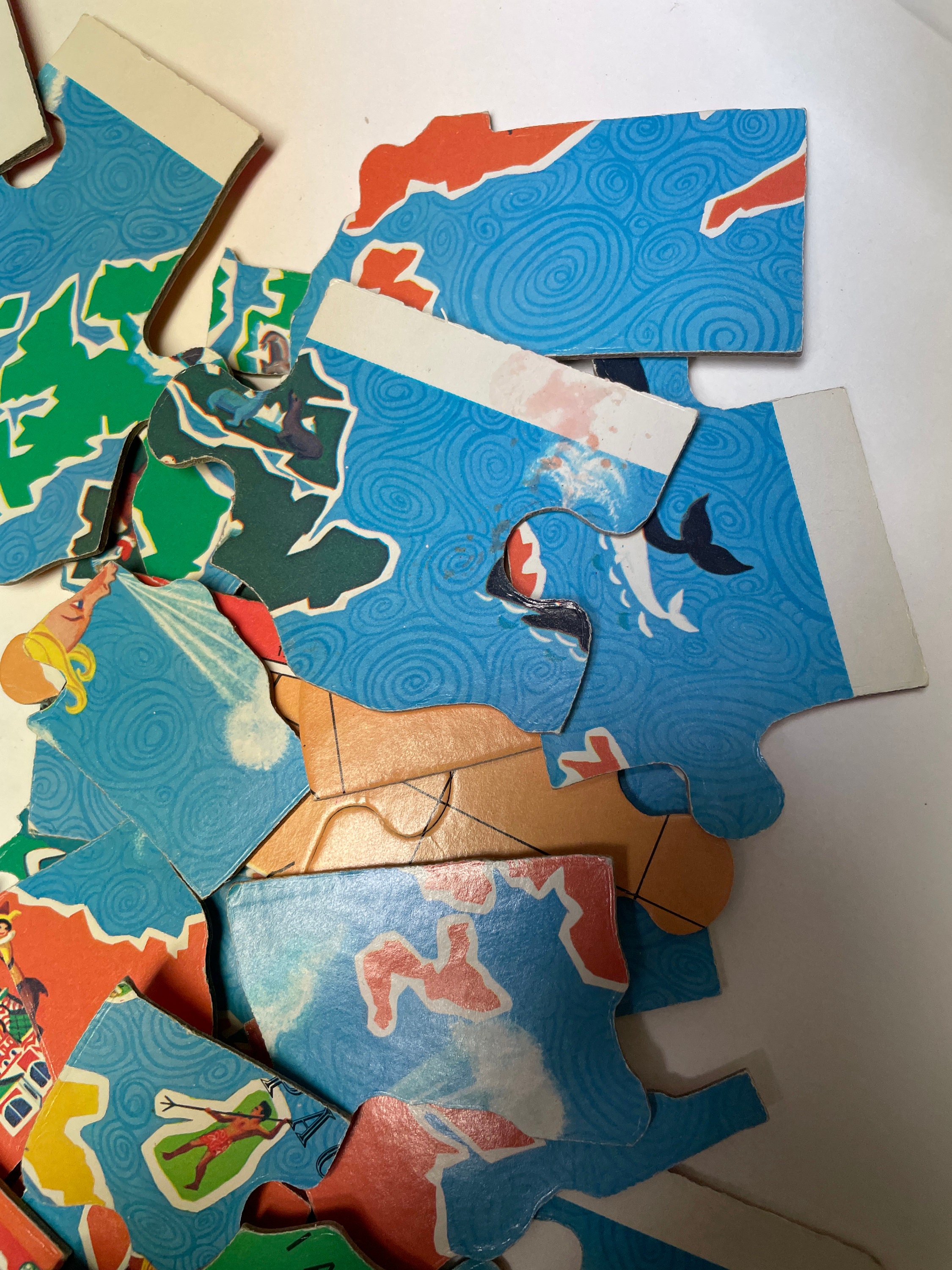 1975 United States Map Puzzle 4806 - Milton Bradley USA State Lines ...