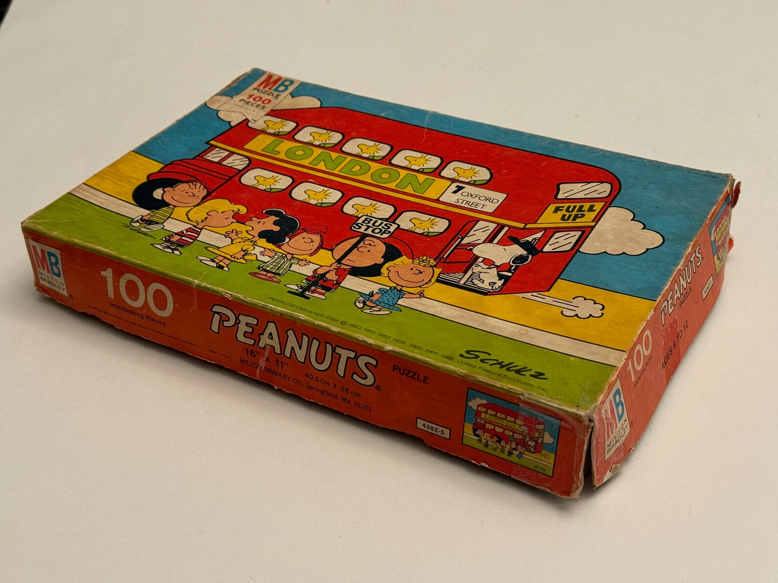 1976 Peanuts London Double-decker Bus 100 Piece Puzzle - Milton Bradley ...