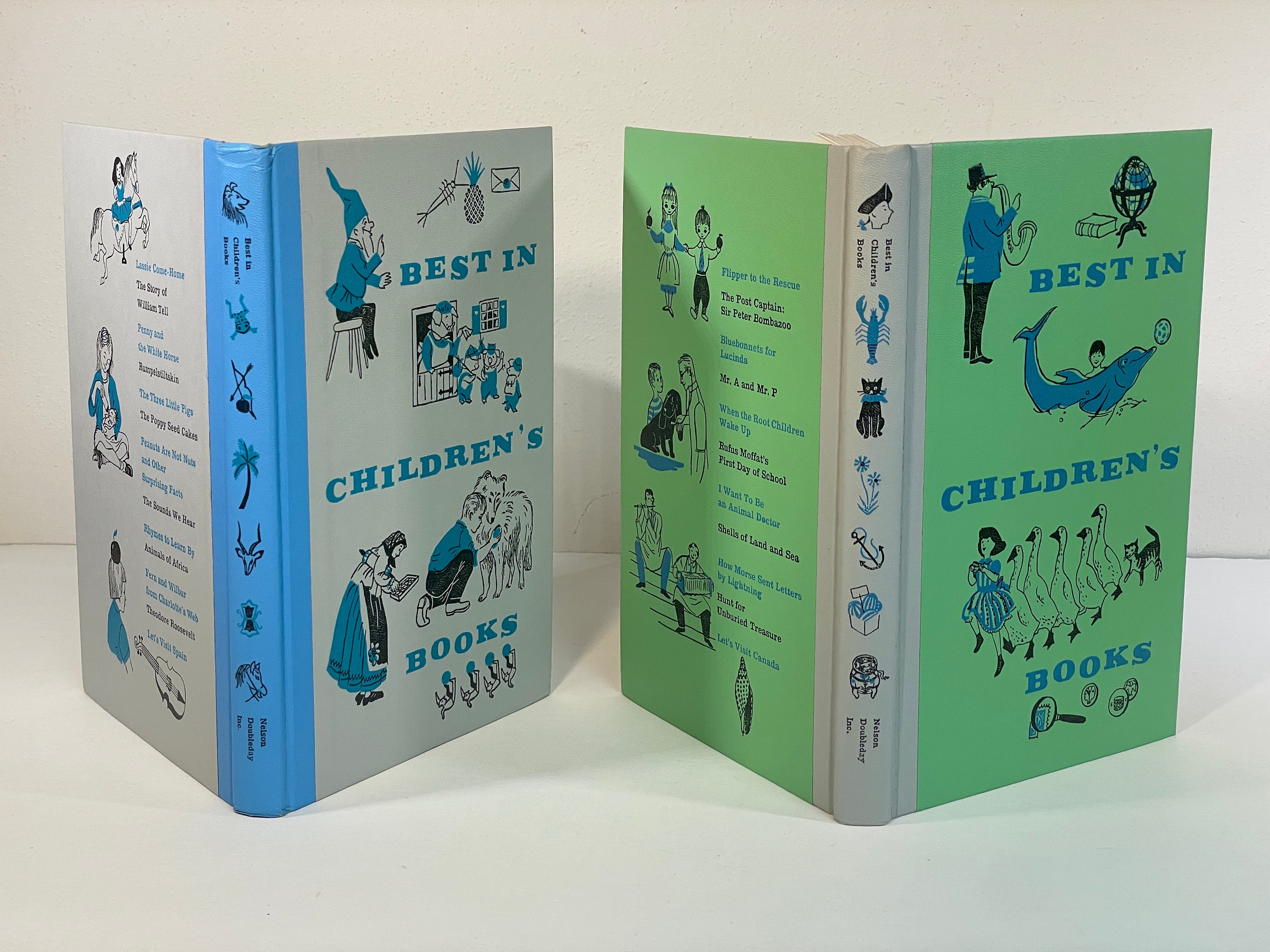 1963 - 1967 Two Best in Children's Books - Nelson Doubleday Hardcover ...