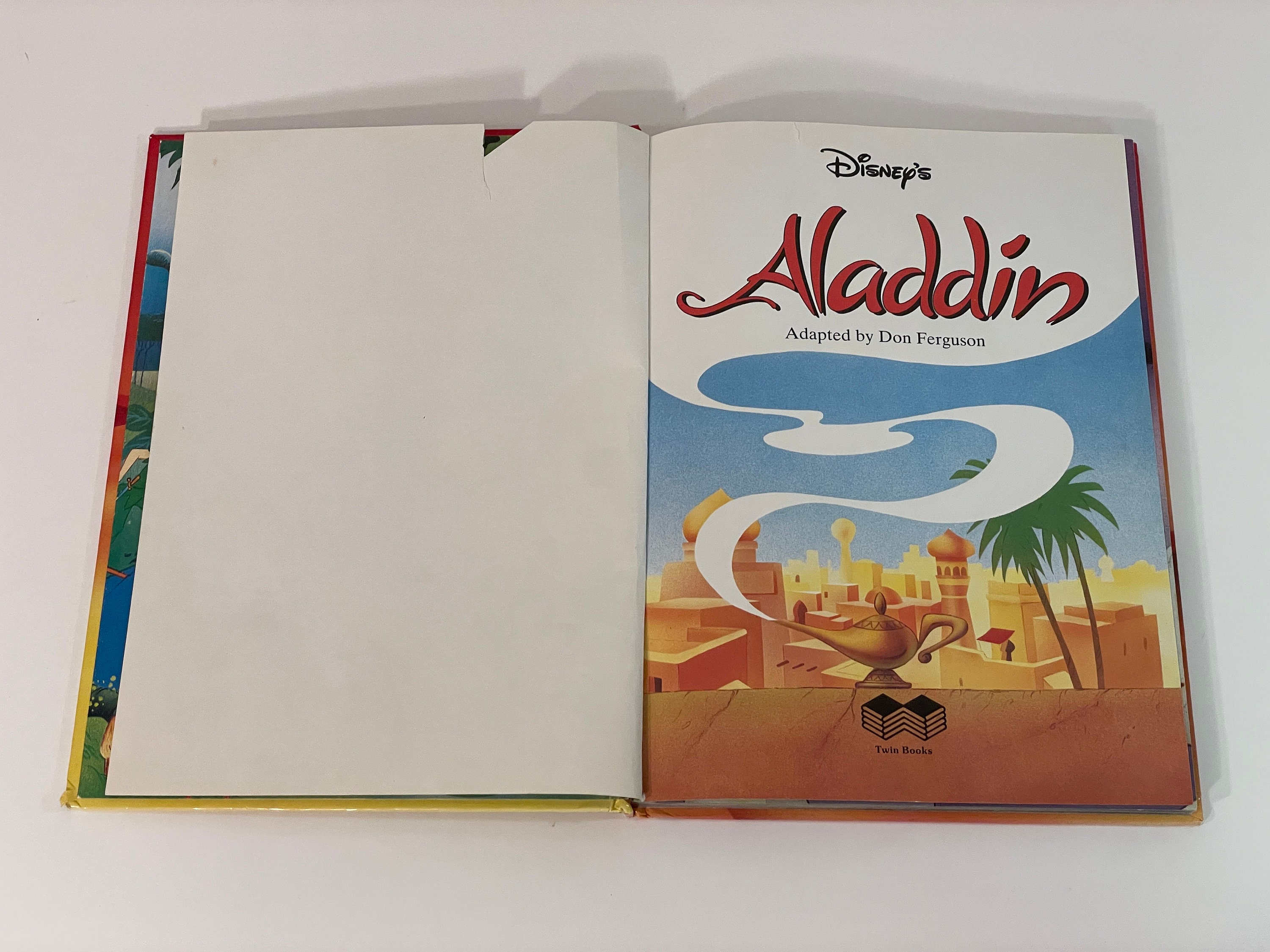 1992 "aladdin" Disney Classic Series Hardcover Book - Twin Books ...