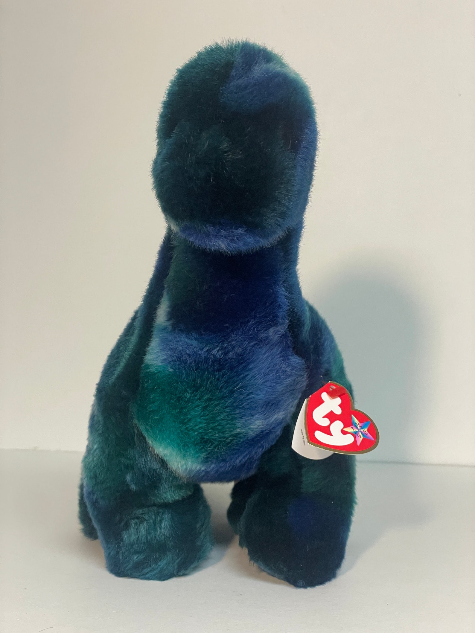 2000 Bronty the Brontosaurus Ty Beanie Buddy 9353 - 4th Gen Red Heart ...