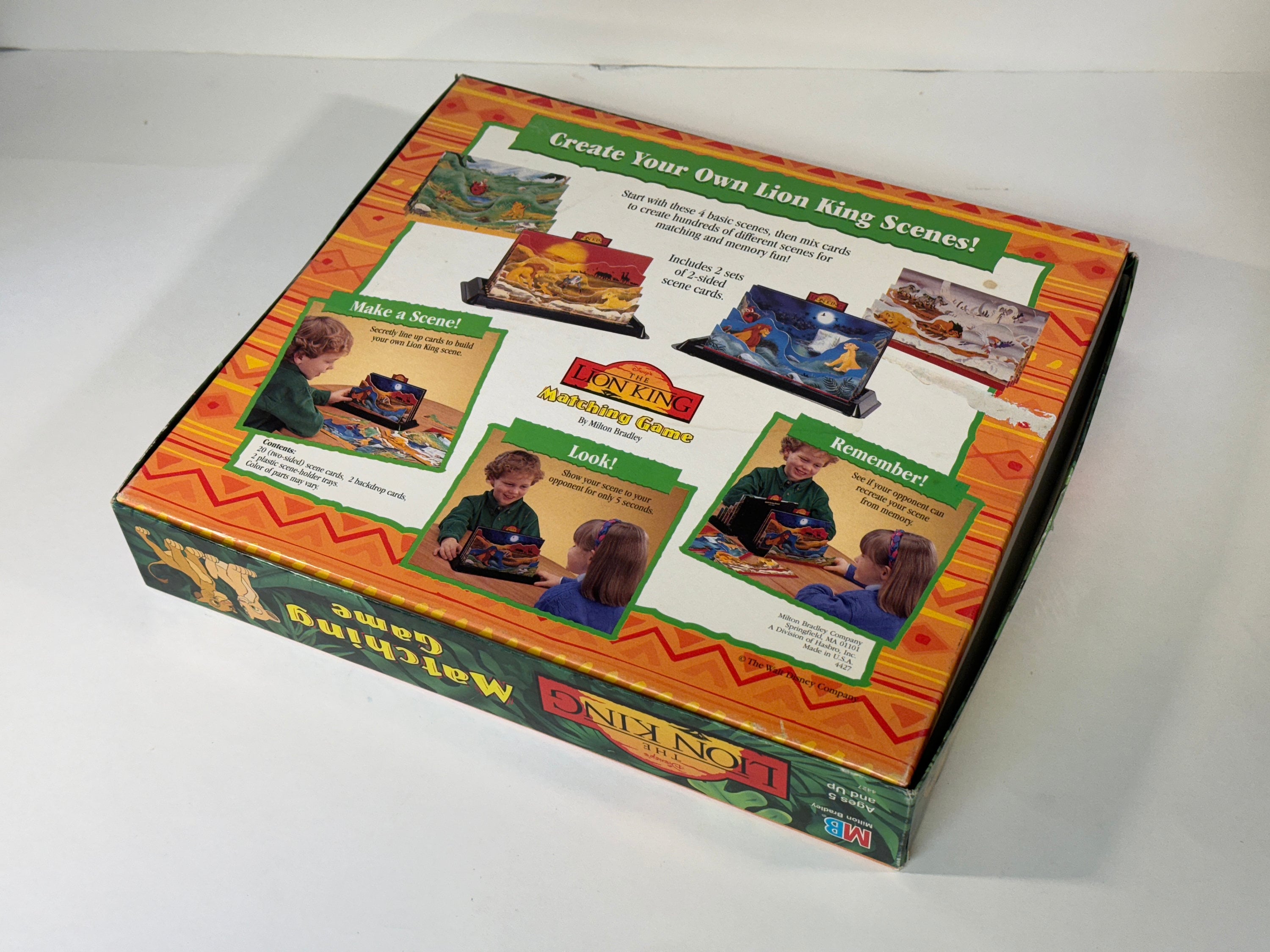 1994 Disney's the Lion King Matching Game - MB Milton Bradley 4427 ...