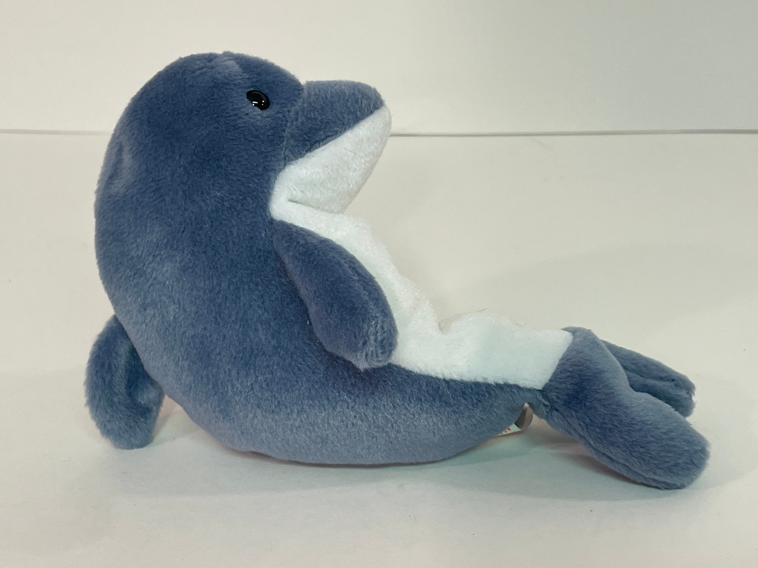 1997 "waves" Mistagged Echo the Dolphin Ty Beanie Baby 4084 - Error 4th ...