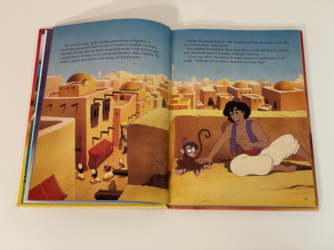 1992 aladdin Disney Classic Series Hardcover Book Twin Books Collection ...