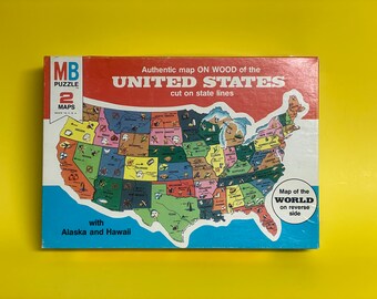 Wooden State Map Puzzle - Etsy