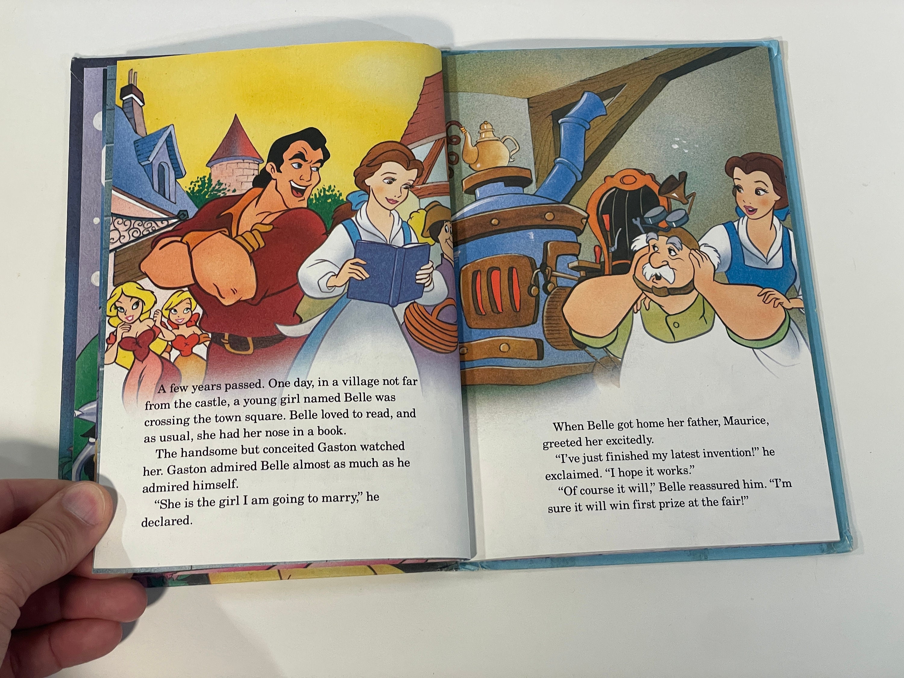 1993 beauty and the Beast Hardcover Book Walt Disney's Wonderful World ...