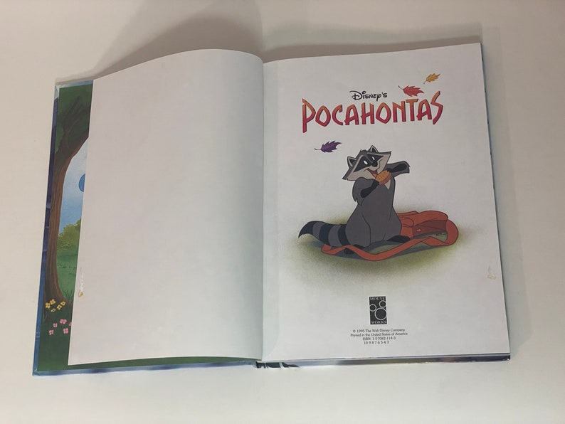 1995 "pocahontas" Disney Classic Series Hardcover Book - Mouse Works ...