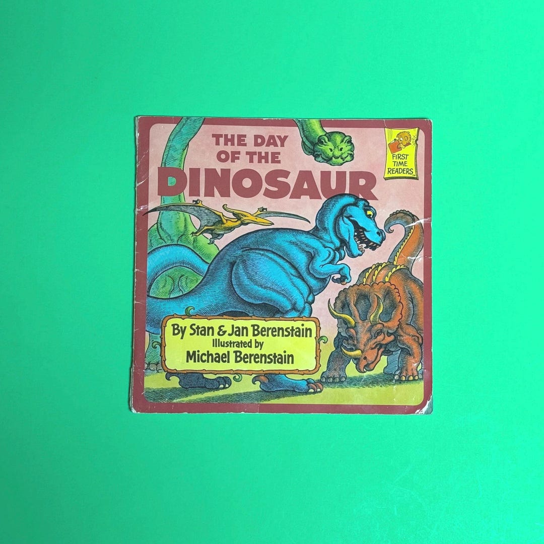 1987 "the Day of the Dinosaur" First Time Reader by Stan & Jan ...