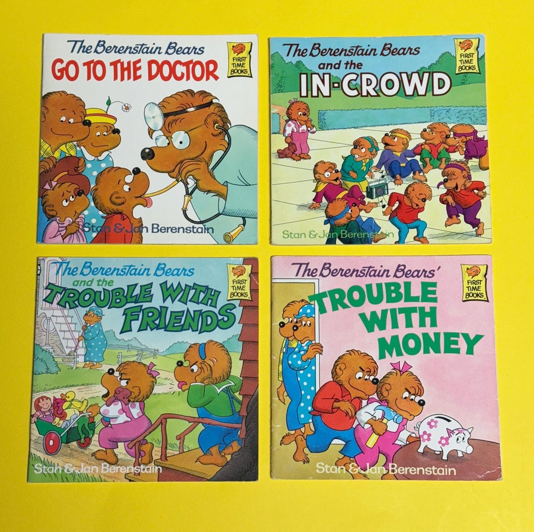 1980s Four Berenstain Bear's First Time Books - Go to the Doctor, the ...