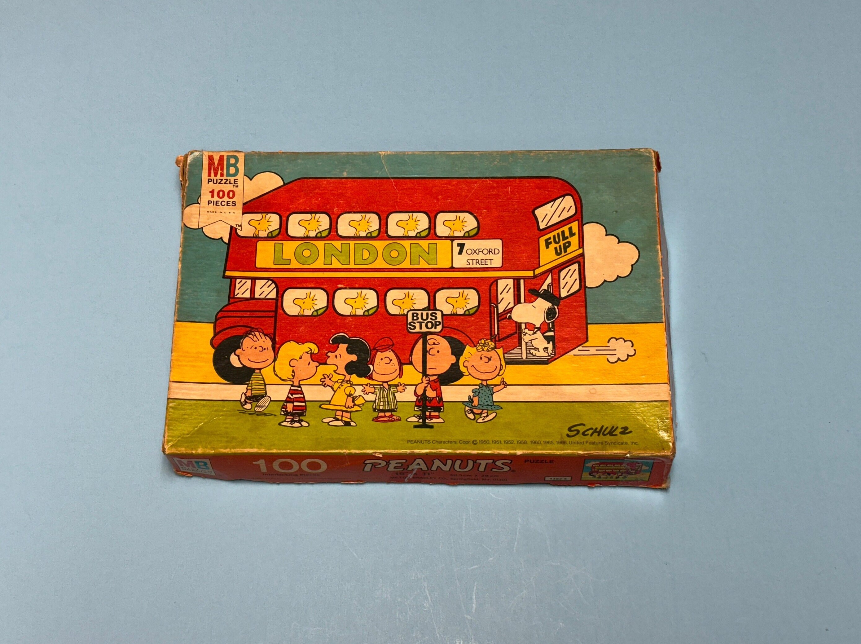1976 Peanuts London Double-decker Bus 100 Piece Puzzle - Milton Bradley ...