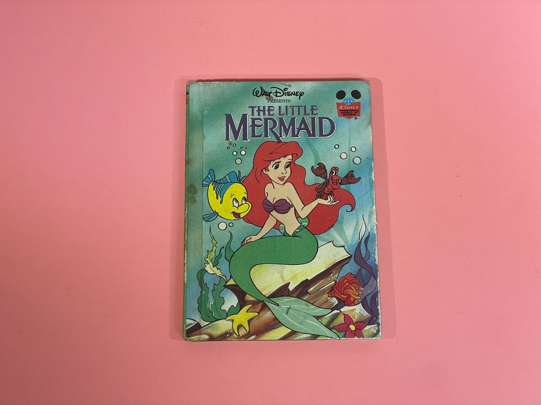 1993 the Little Mermaid Hardcover Book Walt Disney's Wonderful World of ...