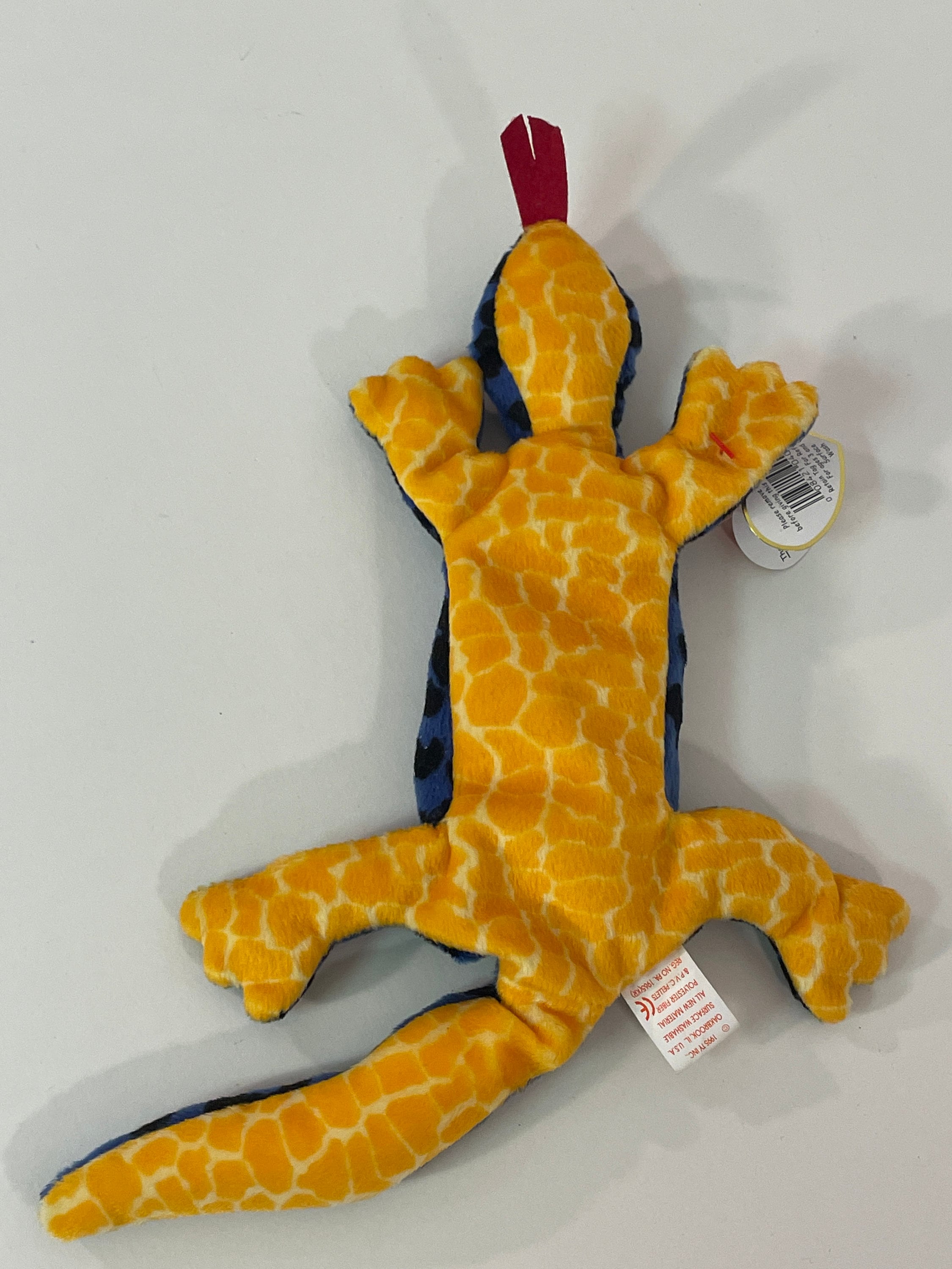 1997 Lizzy the Lizard Ty Beanie Baby 4008 Blue 5th Gen Red | Etsy