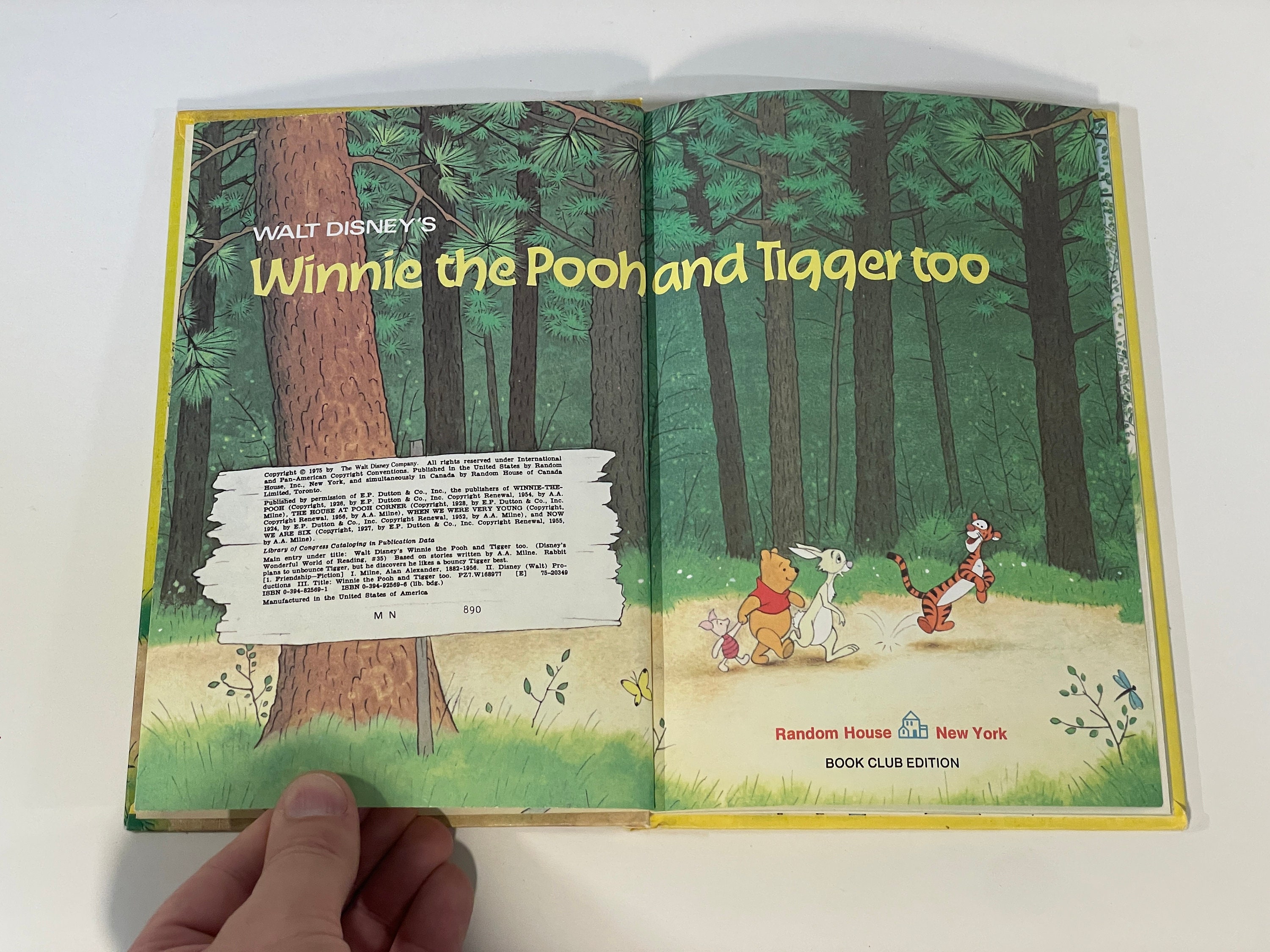 1975 "winnie the Pooh and Tigger Too" Hardcover Book - Walt Disney's ...