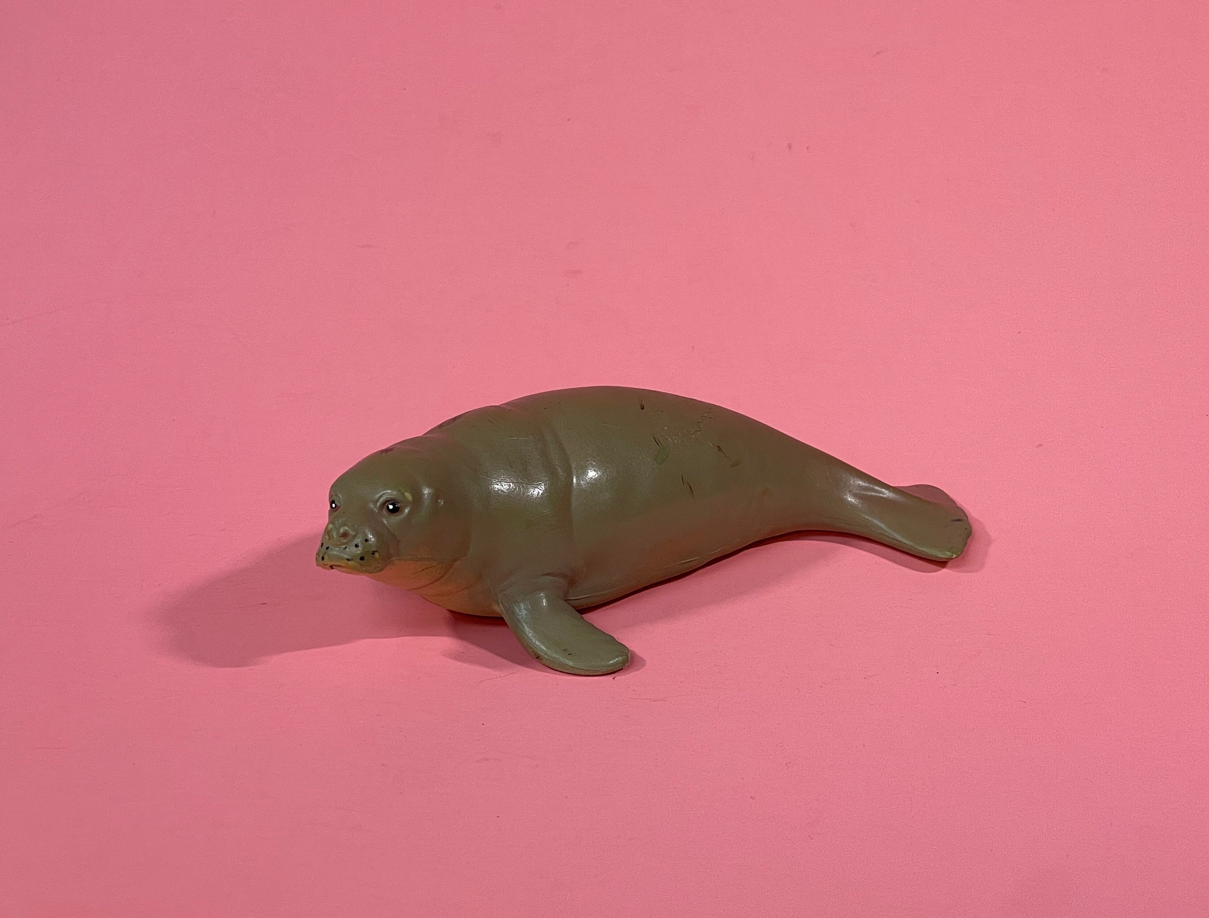 1990s AAA 6 Manatee Figure Gray Plastic Sea Cow Wild Aquatic Mammal ...