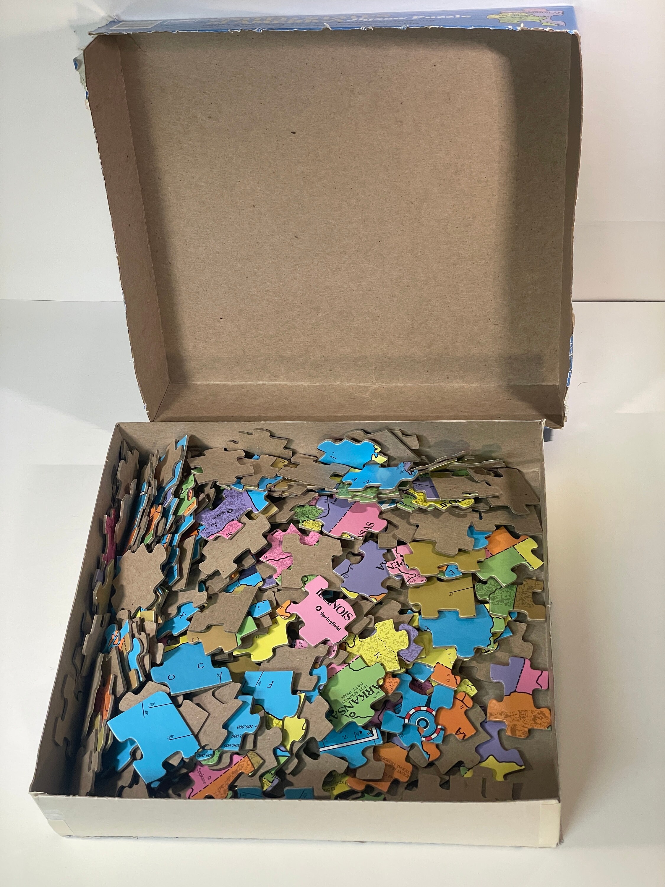 1985 Golden Map of the United States of America 300 Piece - Etsy