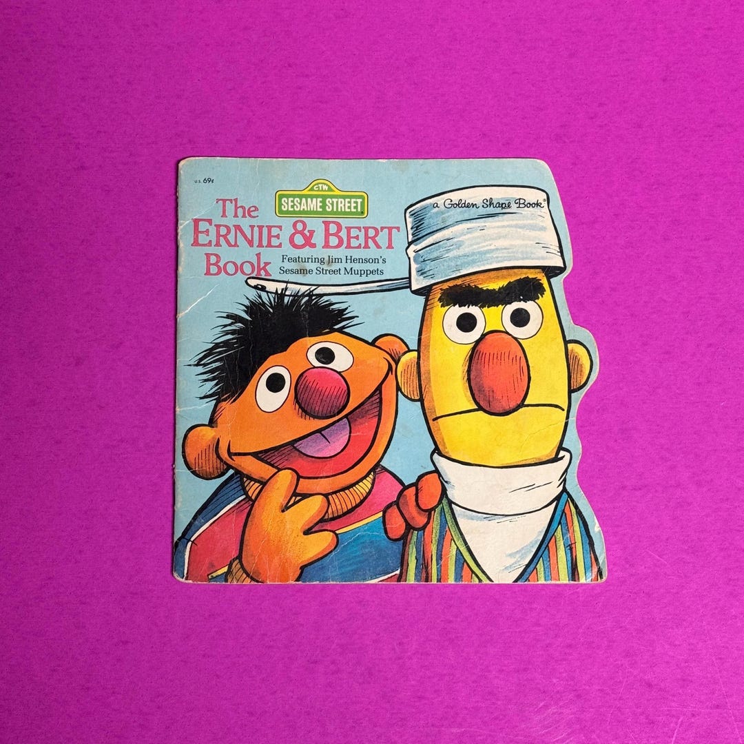 1977 the Ernie & Bert Book Golden Shape Book Sesame Street Norman ...