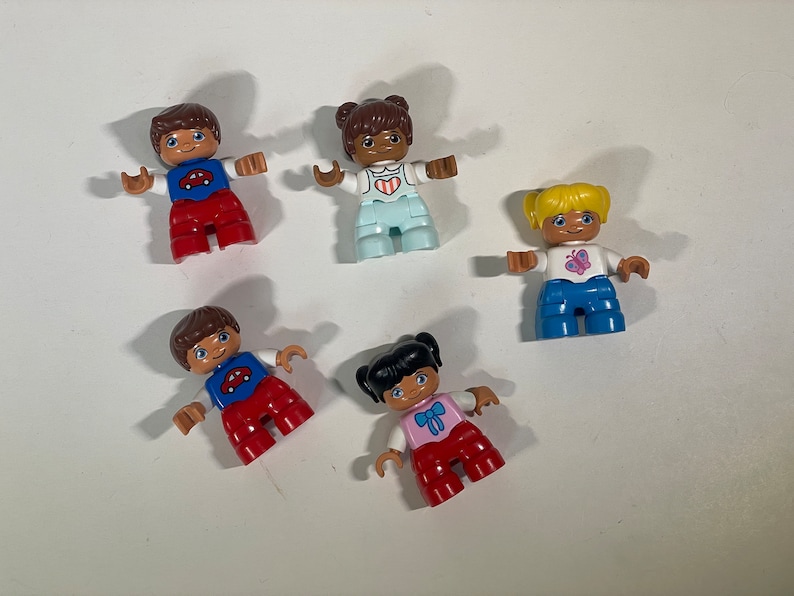 2000s Five DUPLO Children Minifigures LEGO Plastic Building Toy Kids ...