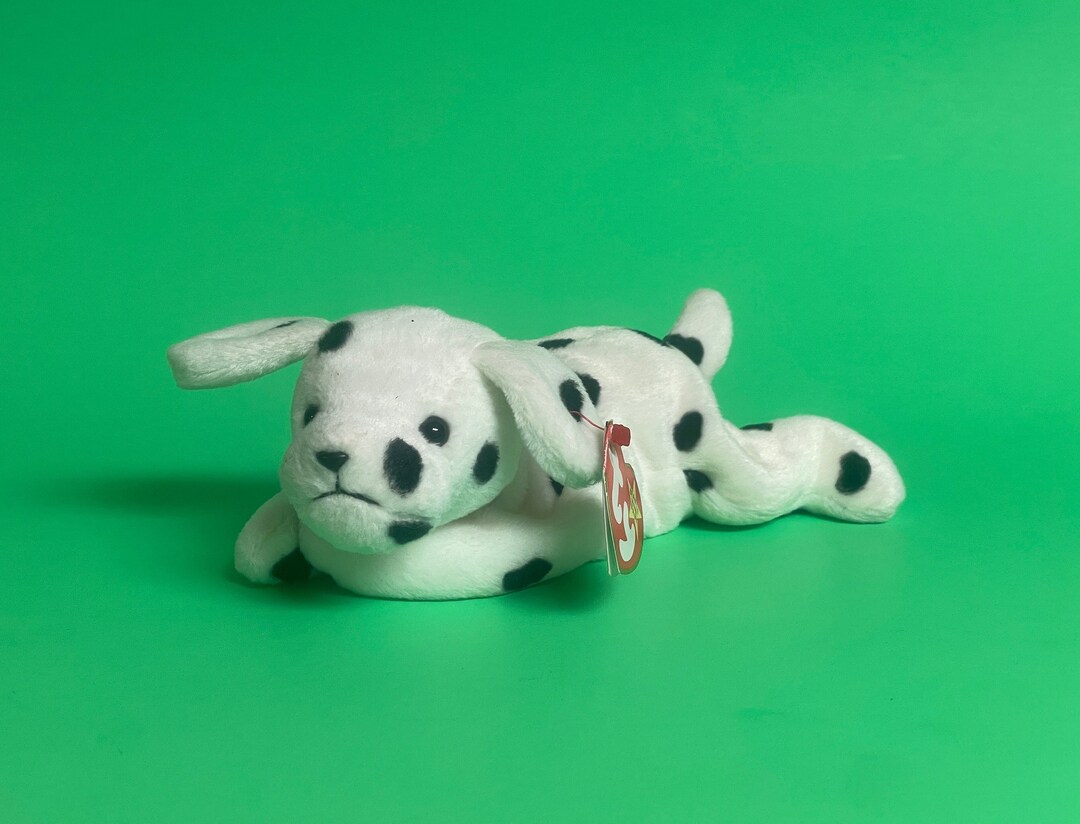 1996 Sparky the Dalmatian Ty Beanie Baby 4100 4th Gen Red Heart Hang ...