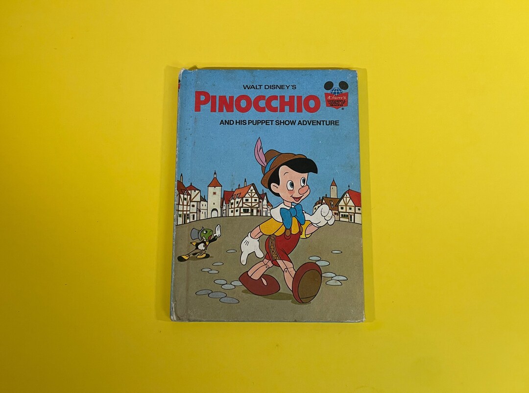1973 "pinocchio and His Puppet Adventure" Hardcover Book - Walt Disney ...
